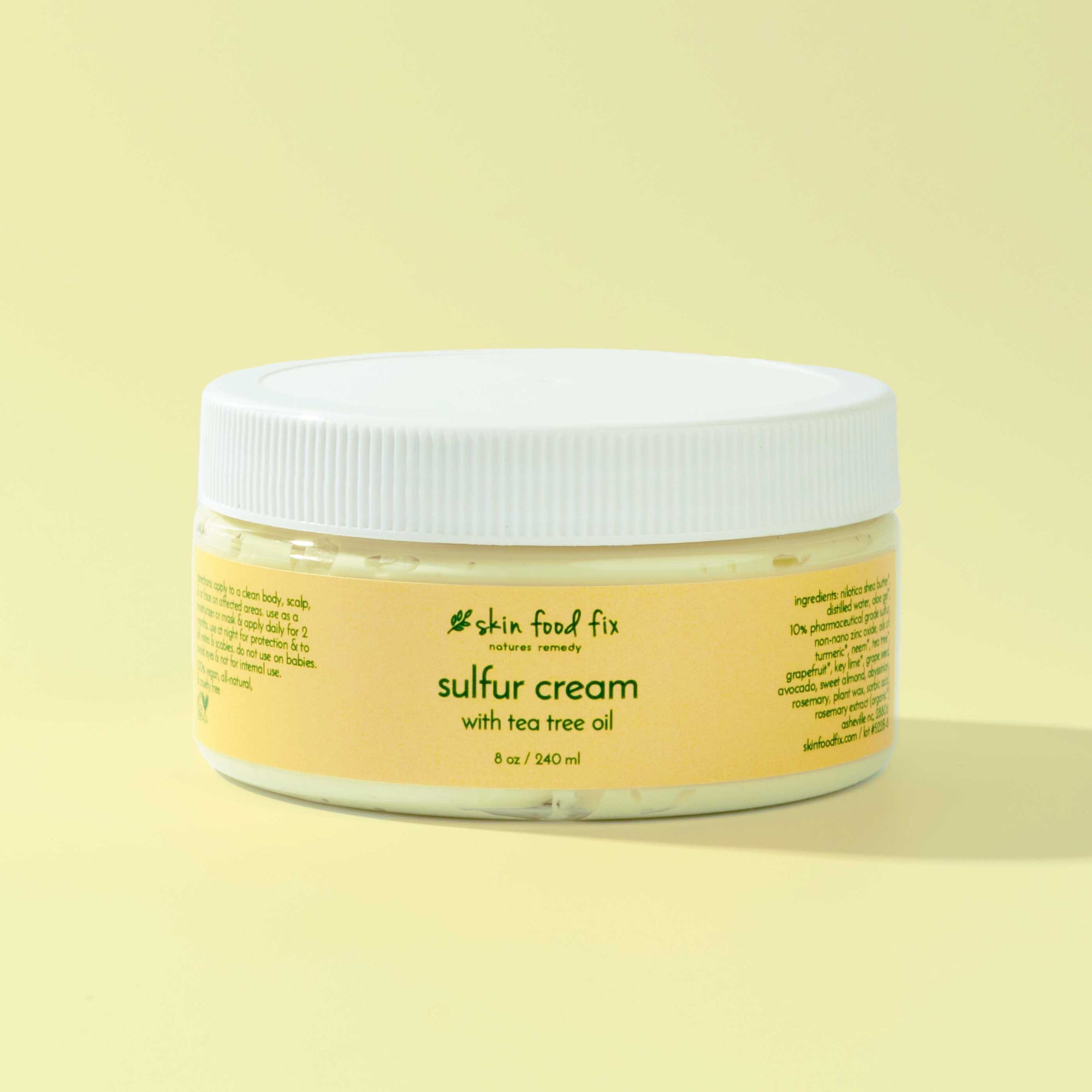 All-Natural Sulfur Cream for Scabies, Demodex Mites, Fungal Acne ...